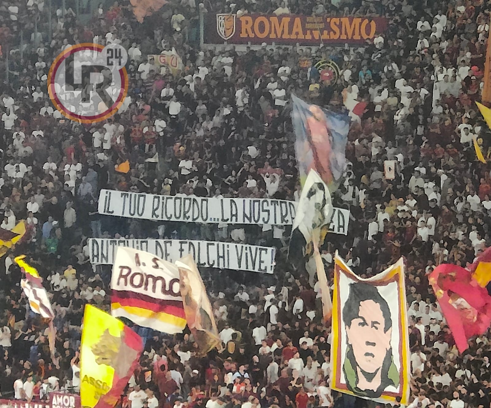Roma-Milan: striscioni per Antonio De Falchi 1.09.2023 » Photogallery ...